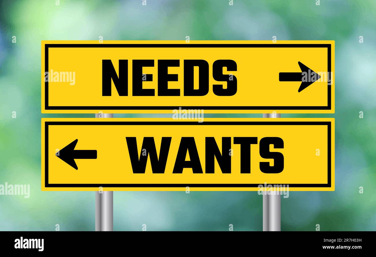 Needs wants hi-res stock photography and images - Alamy