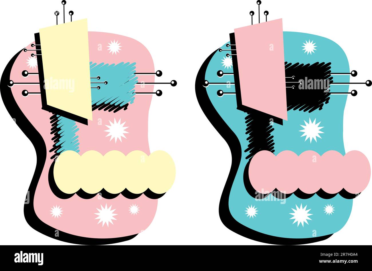 Collection of design retro frames Retro Frames Background Stock Vector ...