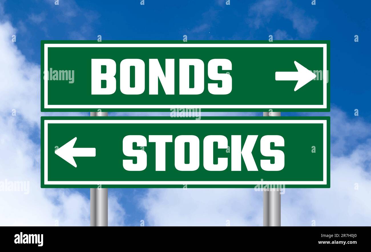 Bonds or stocks road sign hi-res stock photography and images - Alamy