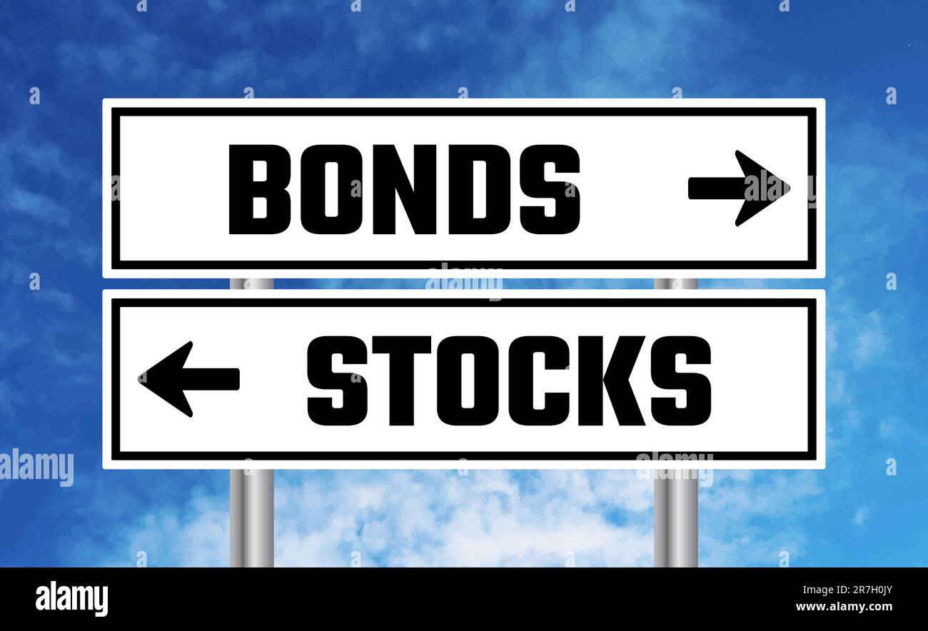 Bonds or stocks road sign hi-res stock photography and images - Alamy