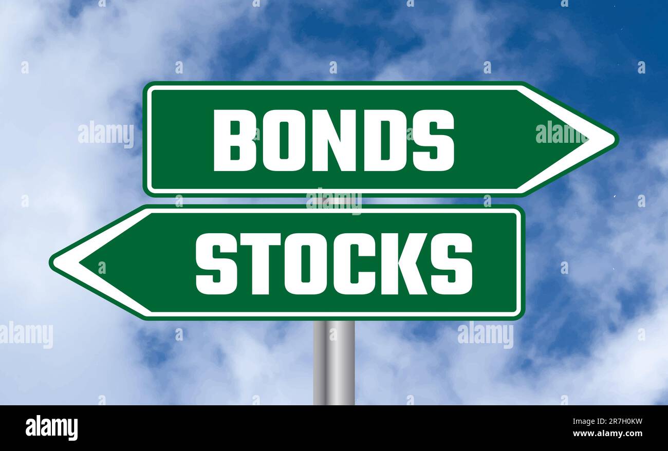 Bonds or stocks road sign hi-res stock photography and images - Alamy