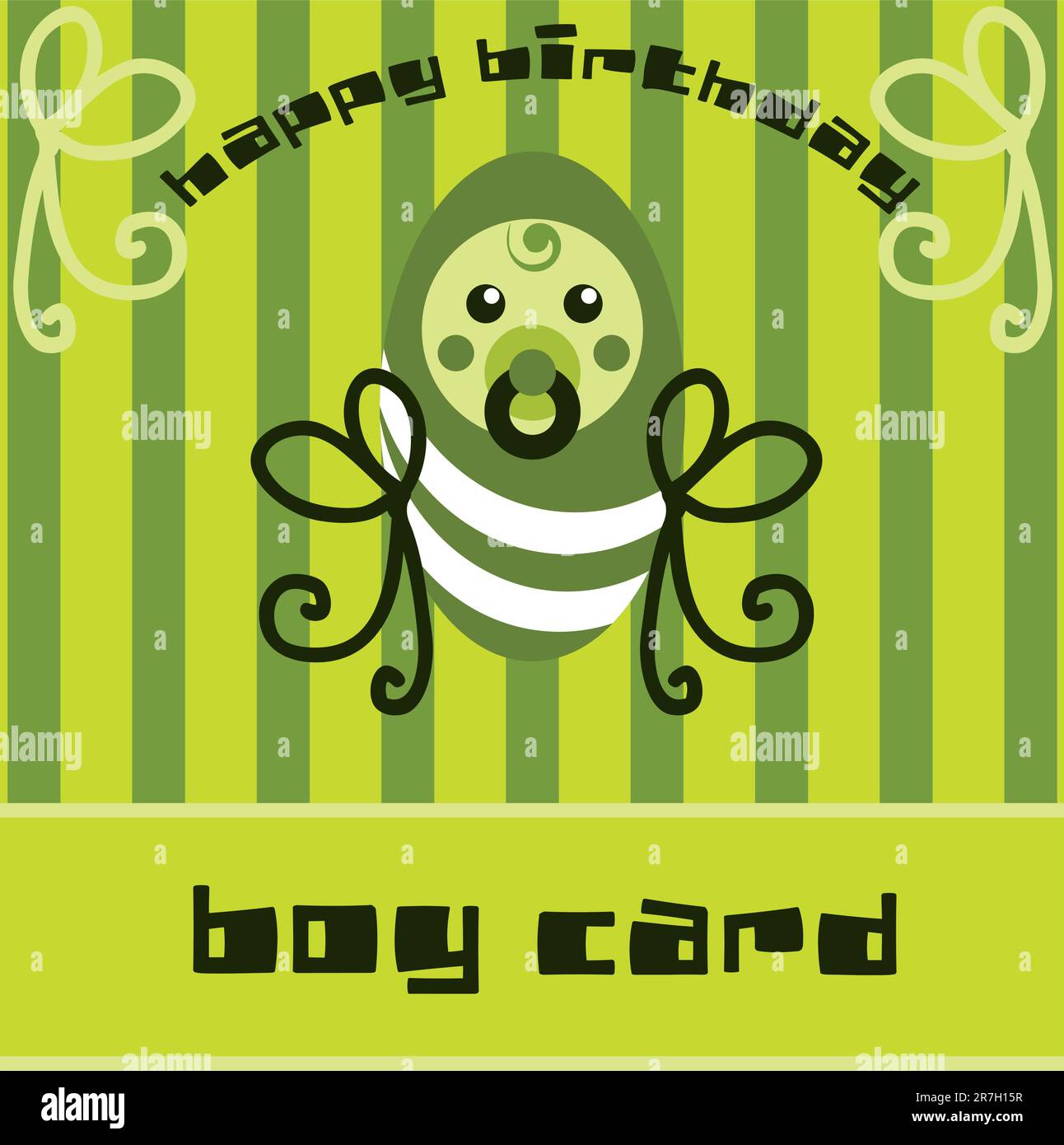 baby birthday card Stock Vector Image & Art - Alamy