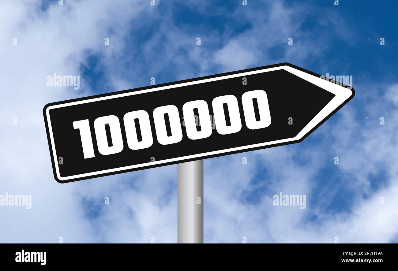 1000000 road sign hi-res stock photography and images - Alamy