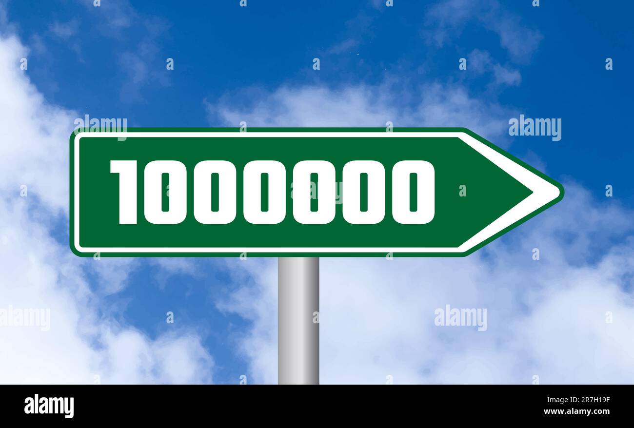 1000000 road sign hi-res stock photography and images - Alamy