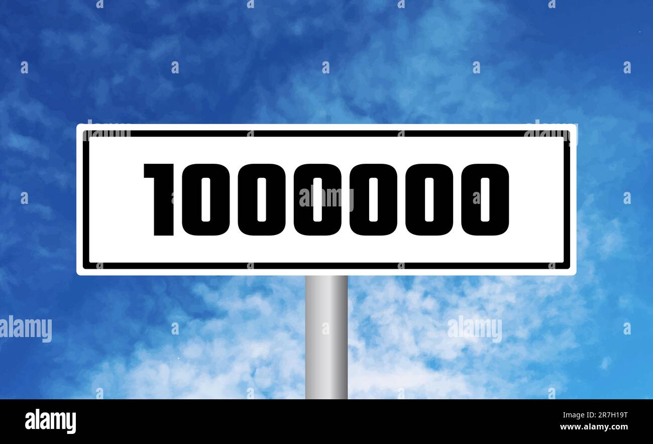 1000000 road sign hi-res stock photography and images - Alamy
