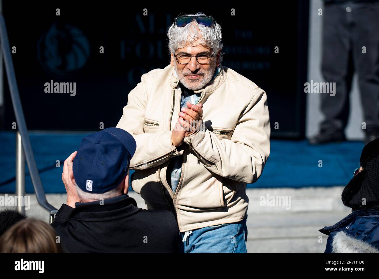 Artist Omri Amrany bows to the audience during the "All Four One ...