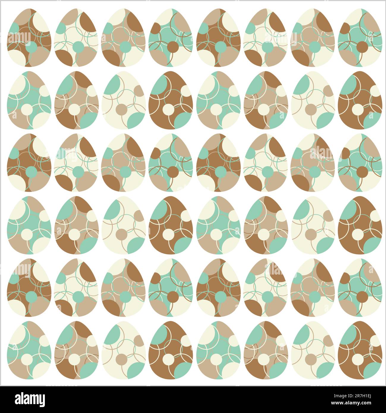 Vector illustration - Stylized Easter Egg, seamless ornaments Stock ...