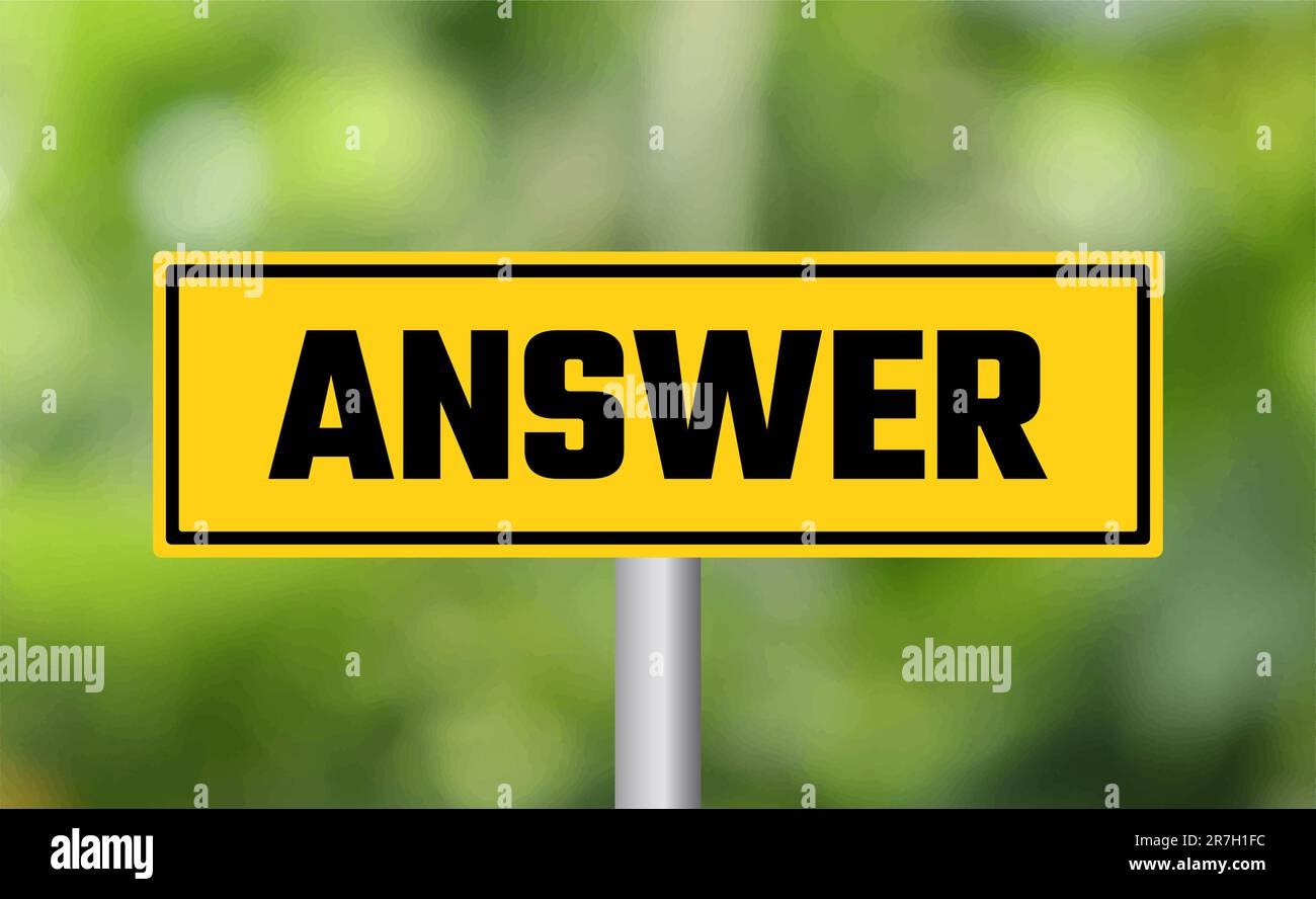 Answer road sign hi-res stock photography and images - Alamy