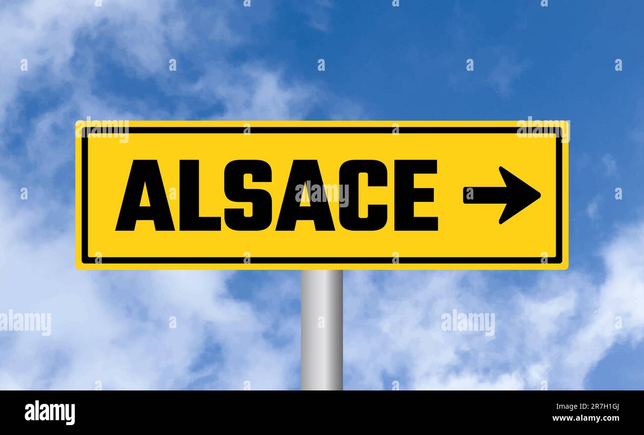 Alsace road sign hi-res stock photography and images - Alamy