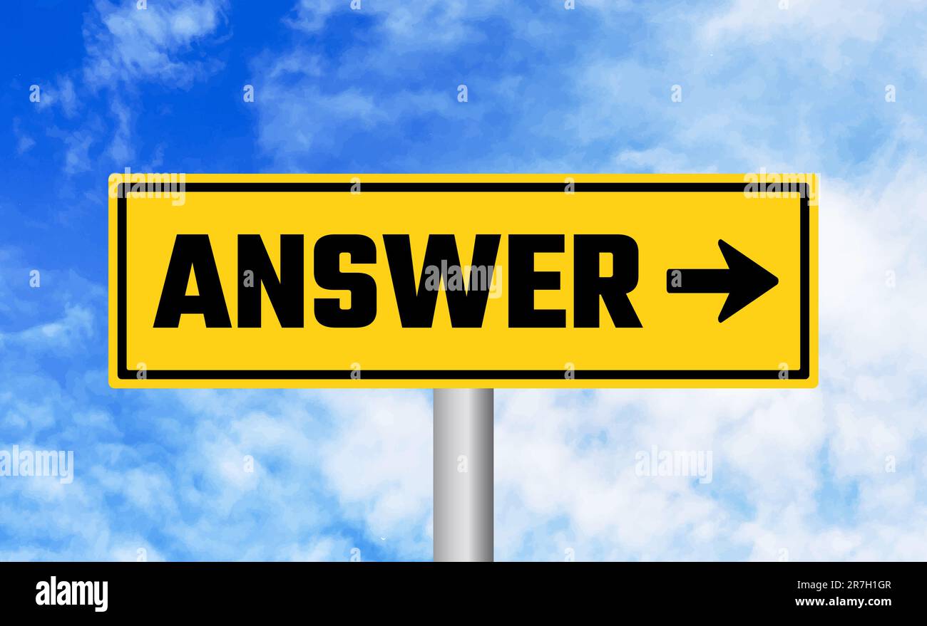 Answer road sign hi-res stock photography and images - Alamy