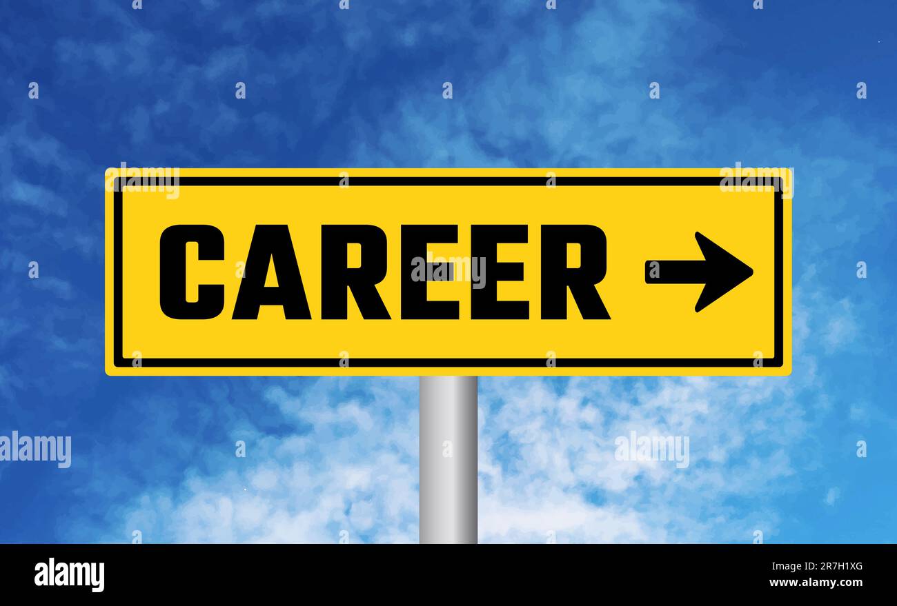 Career road sign on sky background Stock Photo - Alamy