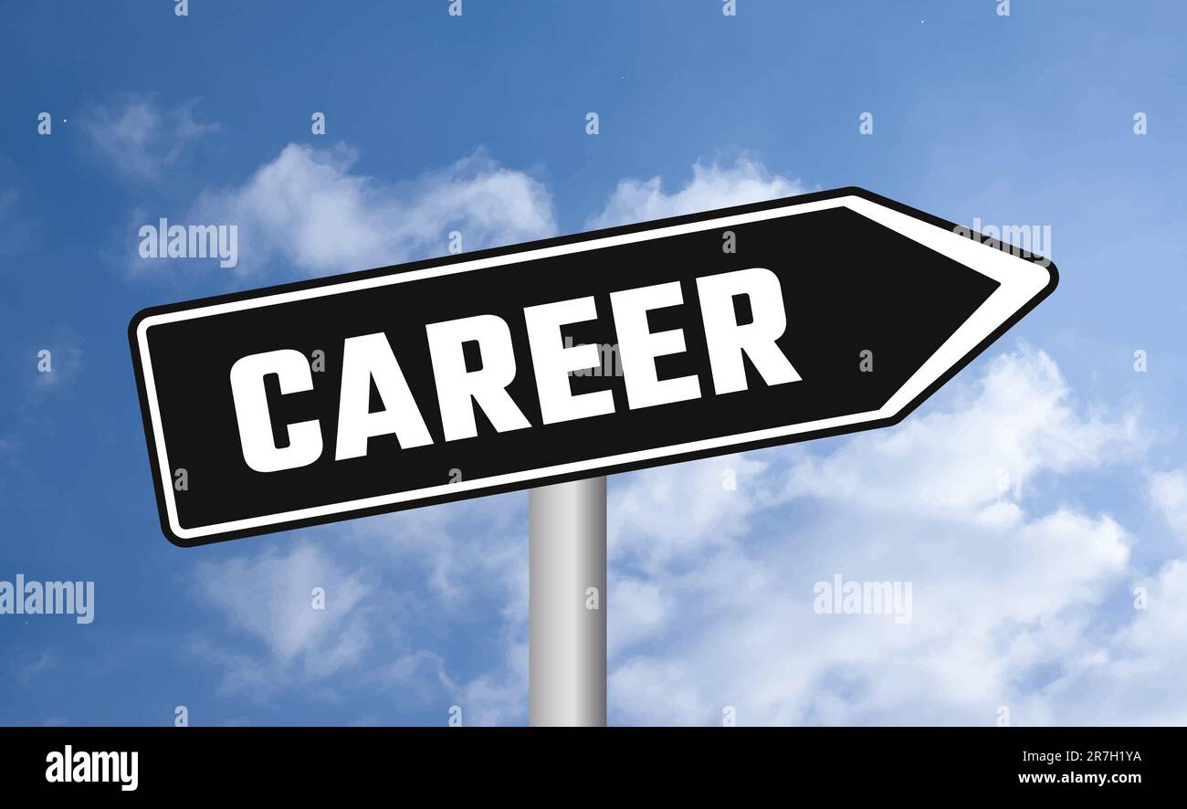 Career road sign on sky background Stock Photo - Alamy