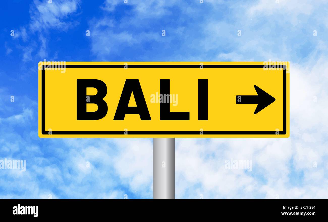 Bali road sign hi-res stock photography and images - Alamy