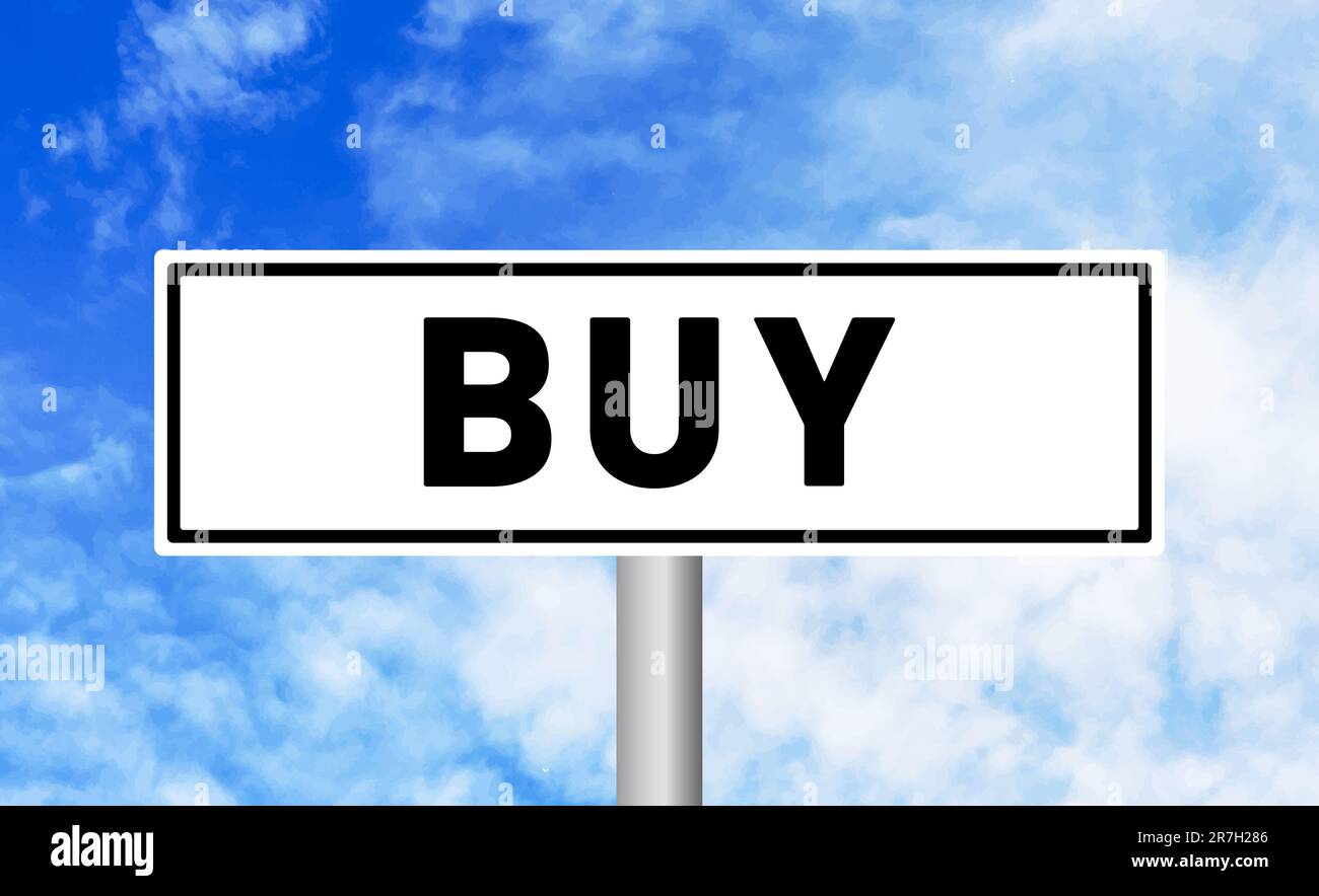 Buy road sign on sky background Stock Photo - Alamy