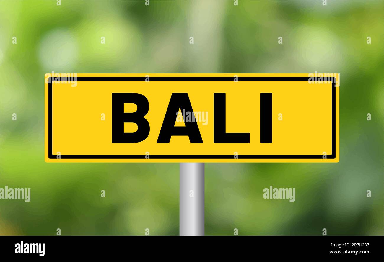 Bali road sign hi-res stock photography and images - Alamy
