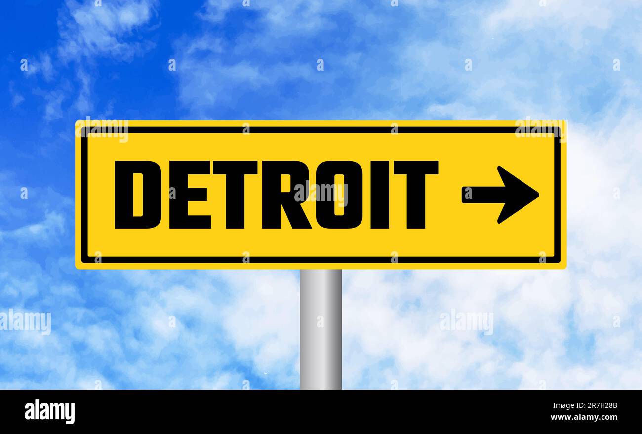 Detroit road sign hi-res stock photography and images - Alamy