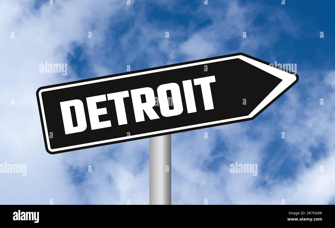 Detroit road sign hi-res stock photography and images - Alamy