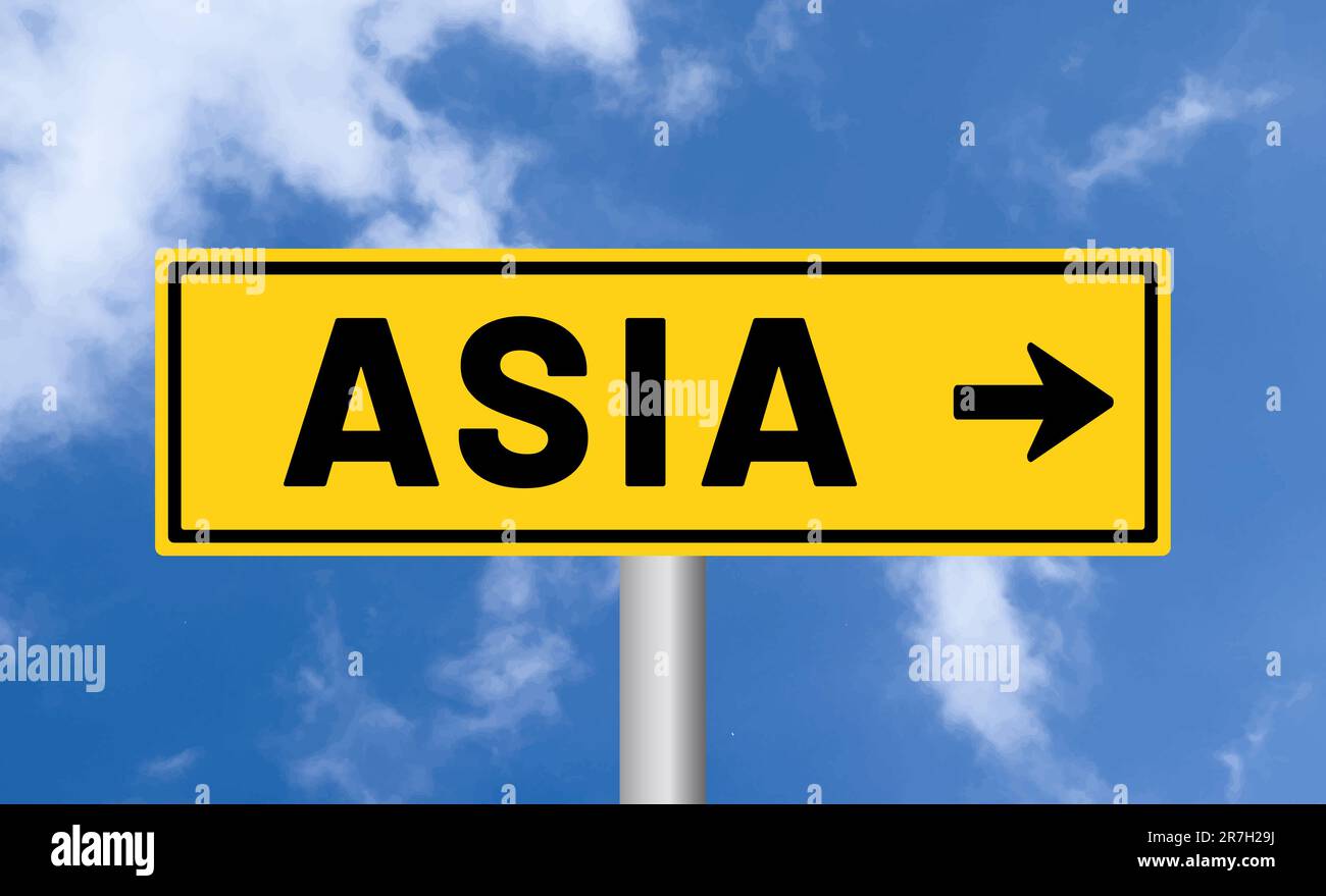 Asia road sign hi-res stock photography and images - Alamy