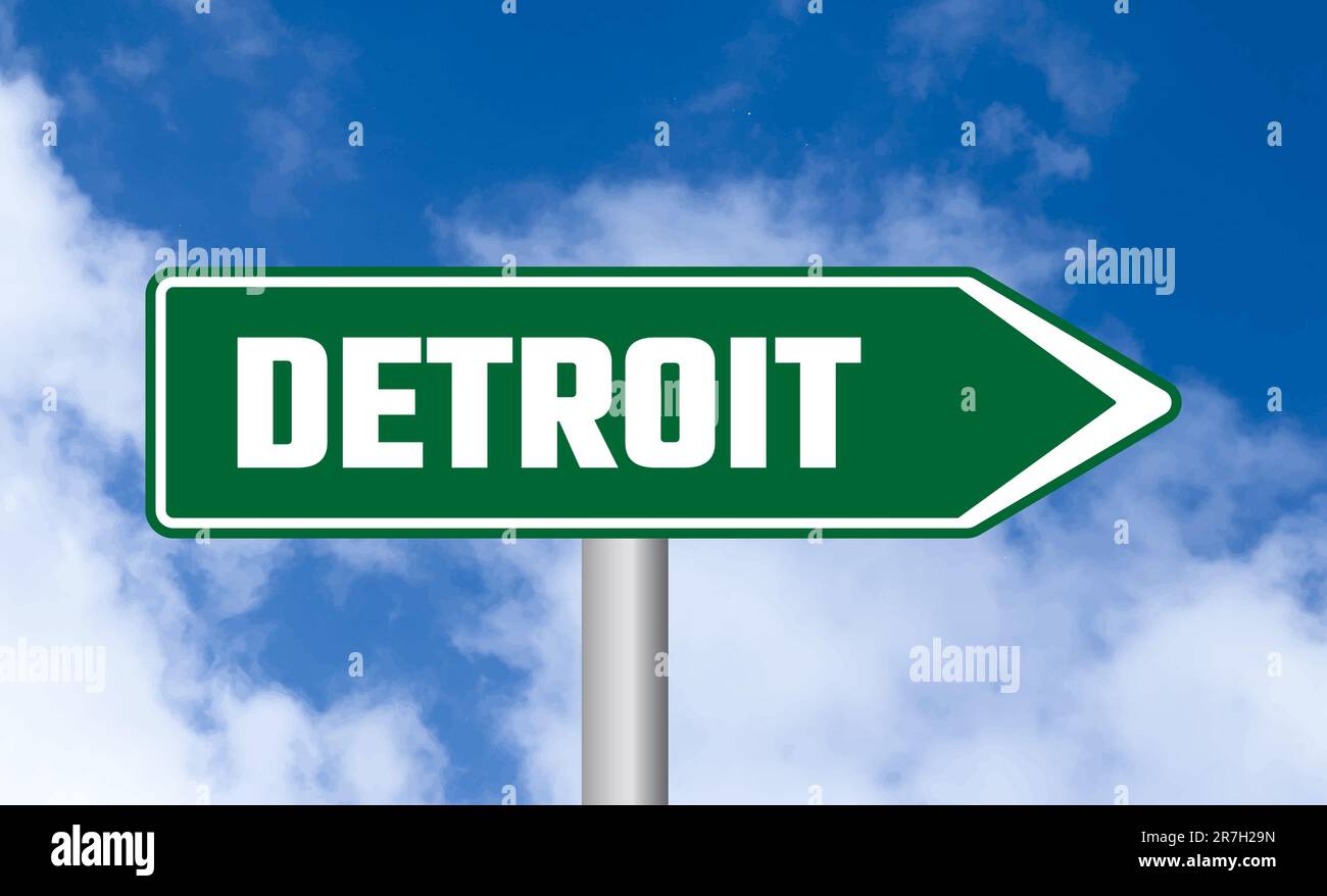 Detroit road sign hi-res stock photography and images - Alamy