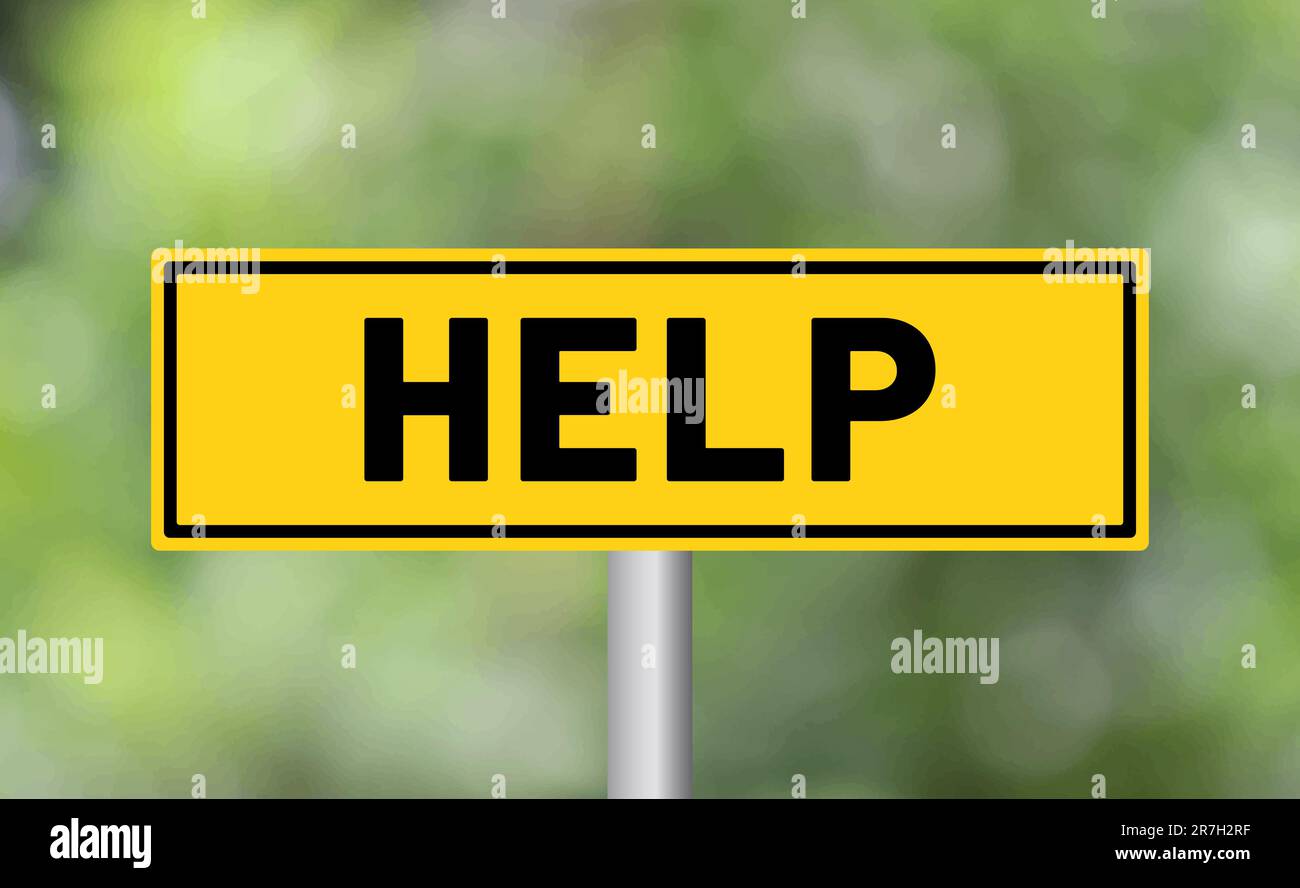 Help road sign on blur background Stock Photo - Alamy Help road sign on blur background Stock Photo - Alamy