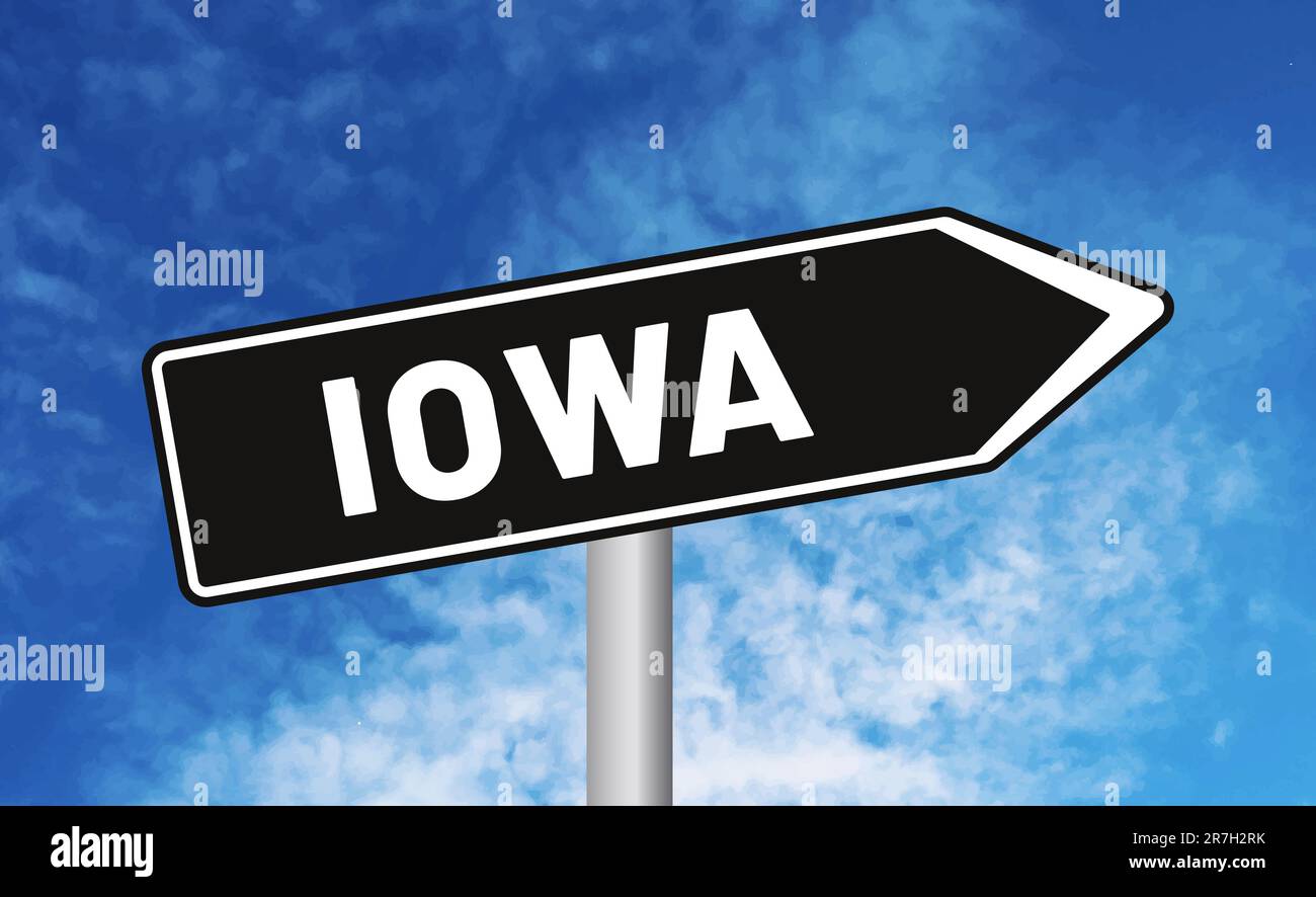 Iowa road sign hi-res stock photography and images - Alamy