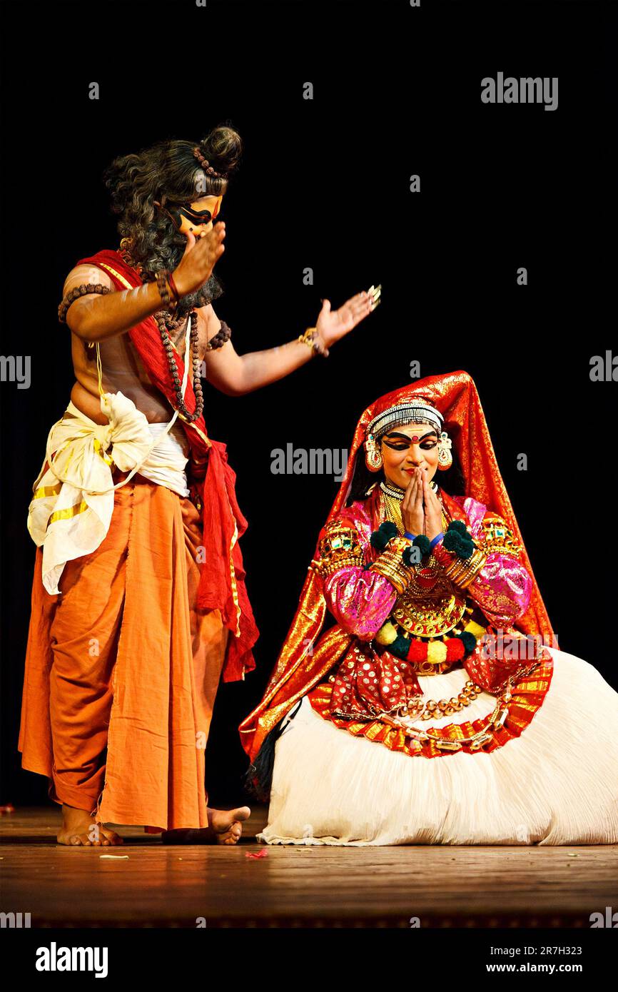 Kathakali dance. Bhava Bhavanam Festival. September 2009. Chenna Stock ...