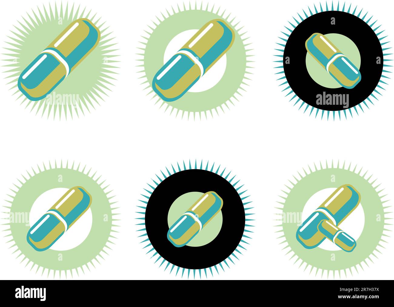 Medical tablet detail Stock Vector Images - Alamy