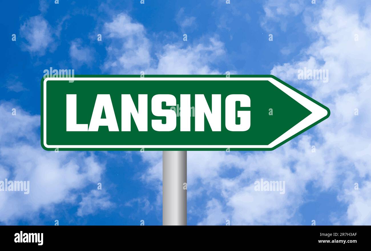 Lansing road sign hi-res stock photography and images - Alamy