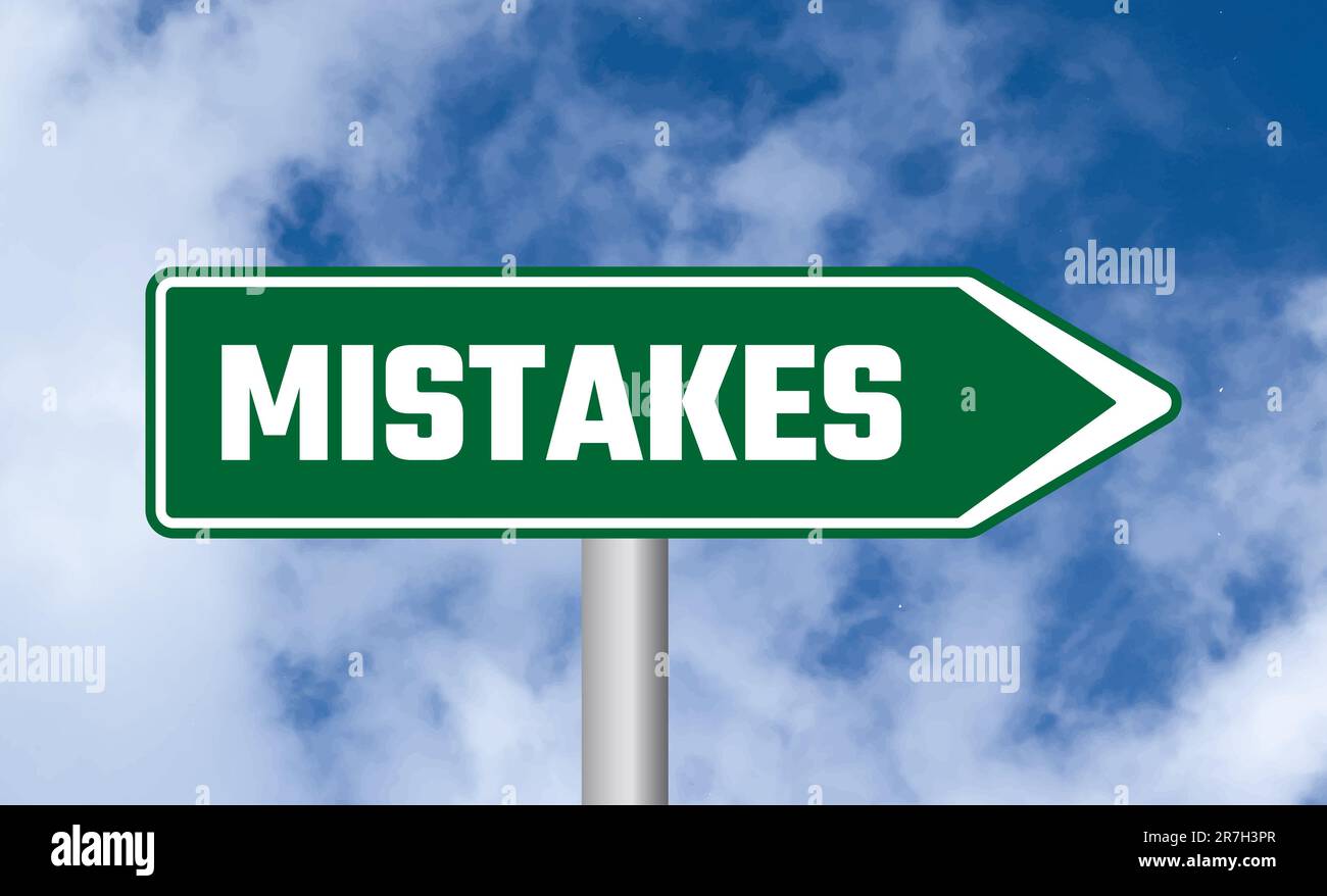 Mistakes road sign hi-res stock photography and images - Alamy