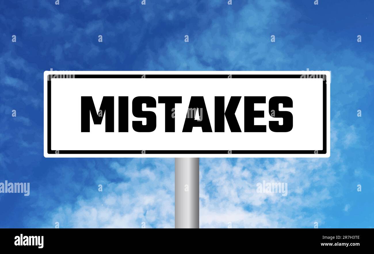 Mistakes road sign hi-res stock photography and images - Alamy
