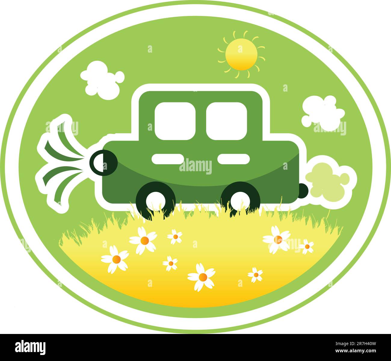 The sun on the horizon Stock Vector Images - Alamy