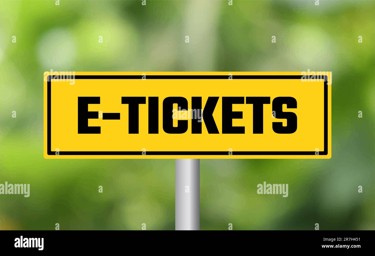 E tickets road sign hi-res stock photography and images - Alamy