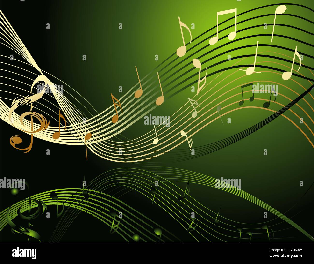 Background with music notes Stock Vector Image & Art - Alamy