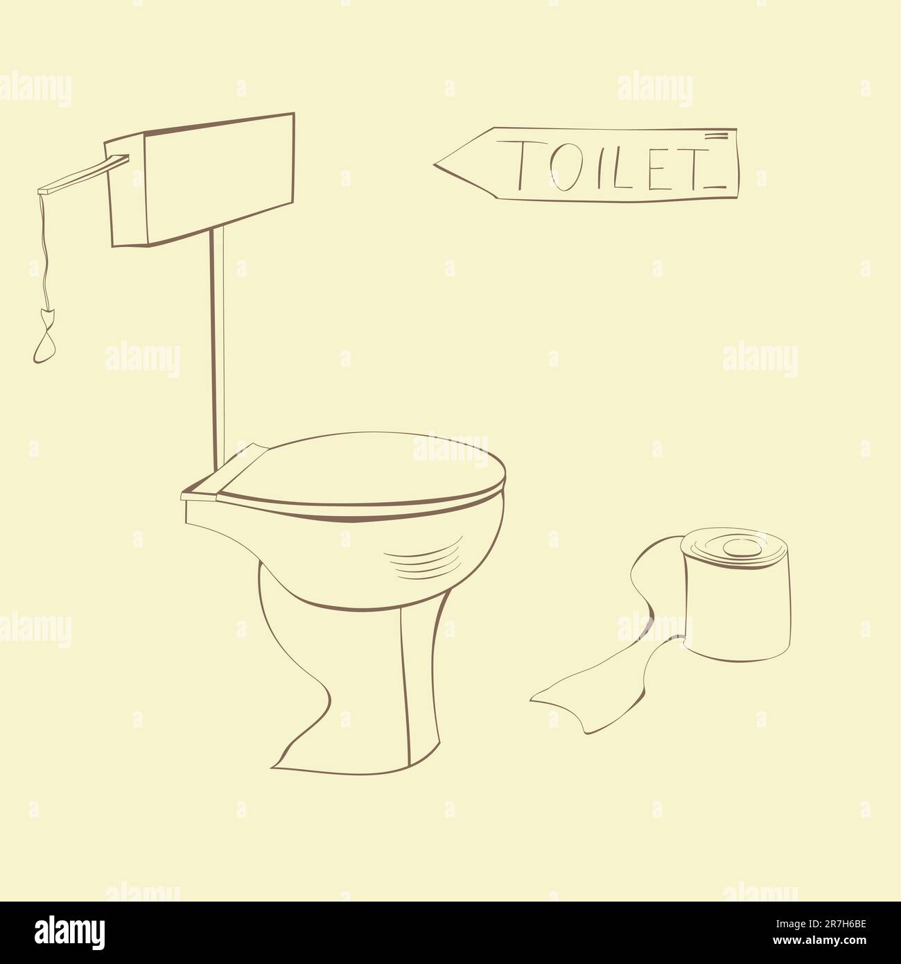 Vector illustration of toilet Stock Vector Image & Art - Alamy