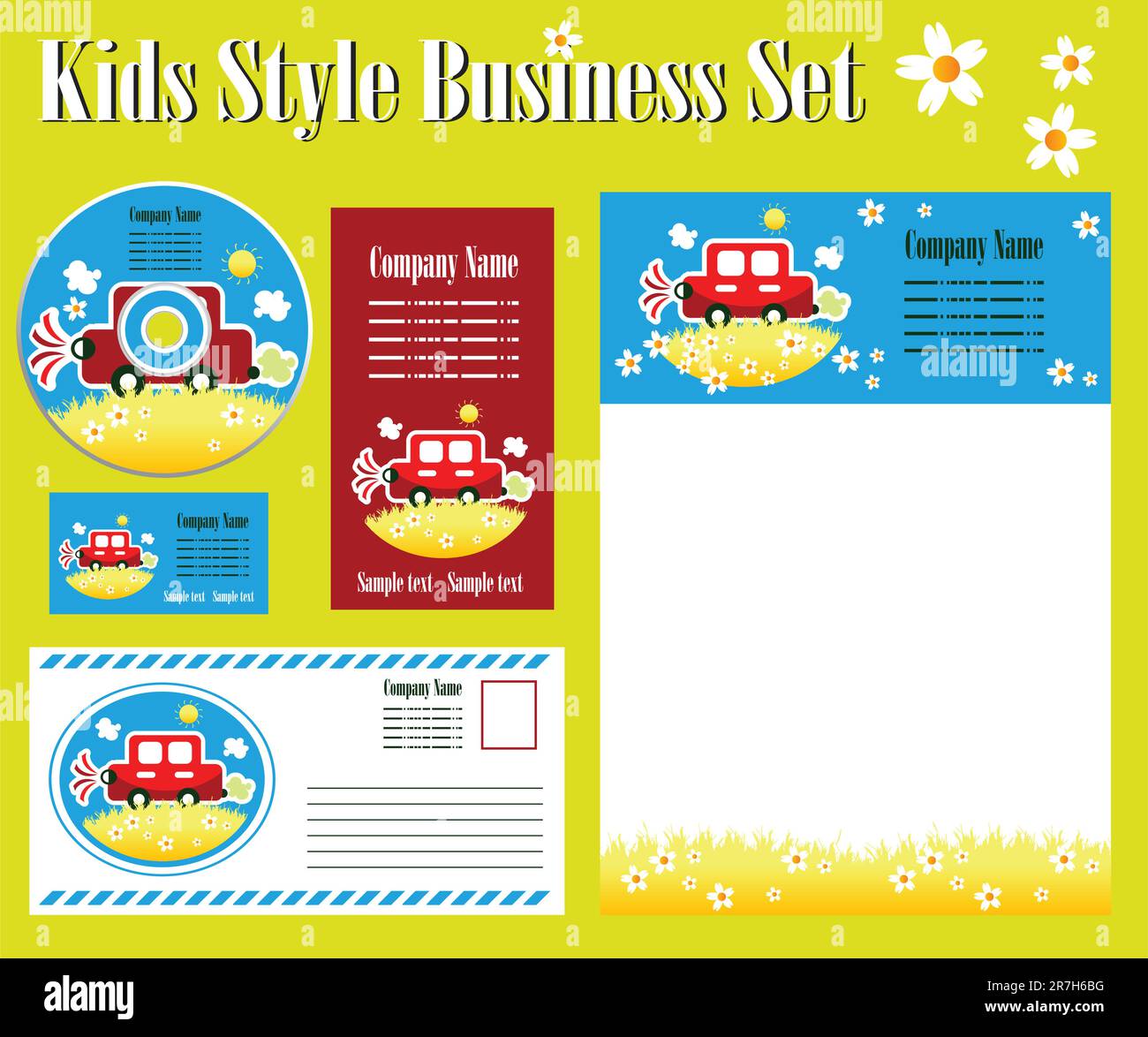 Kids Style Corporate Identity Template Stock Vector Image & Art - Alamy