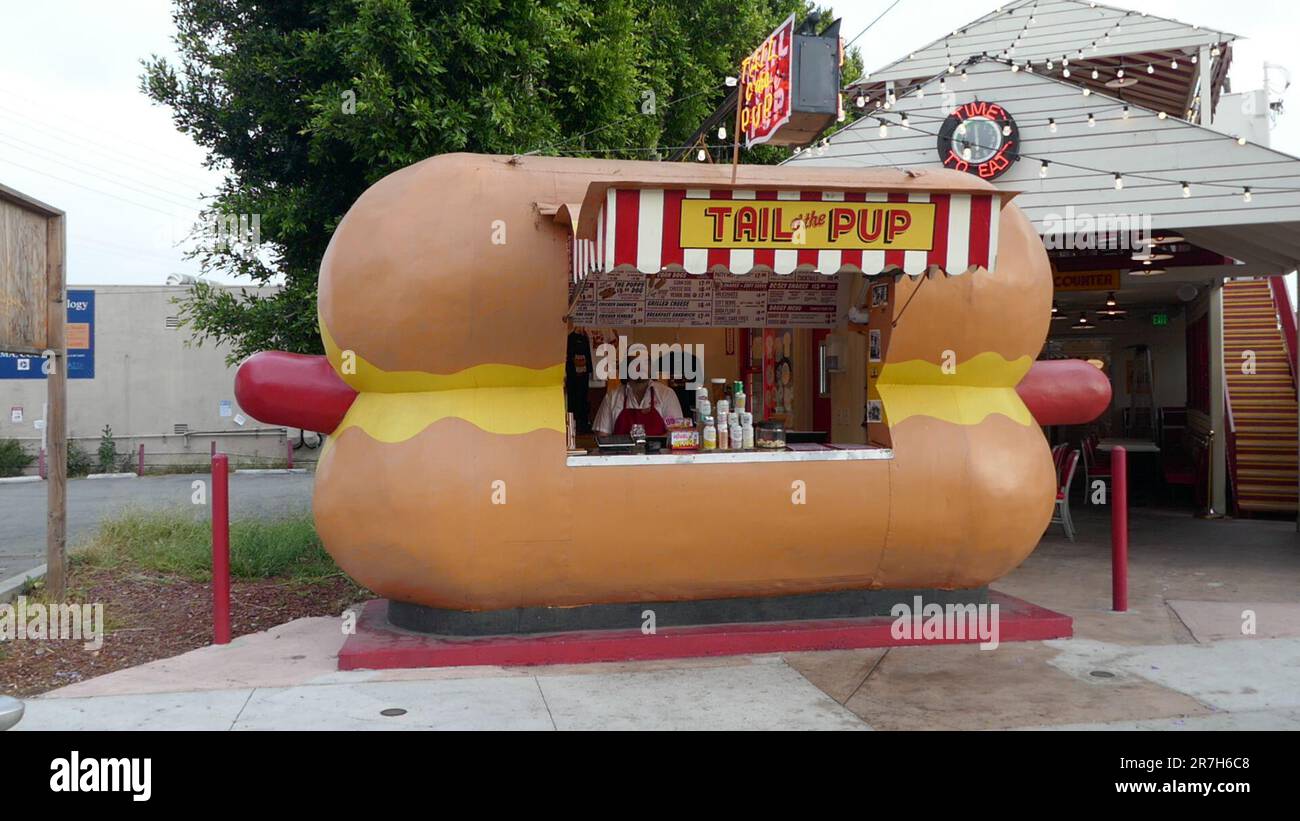 West Hollywood, California, USA 14th June 2023 Tail O' The Pup Hot Dog ...