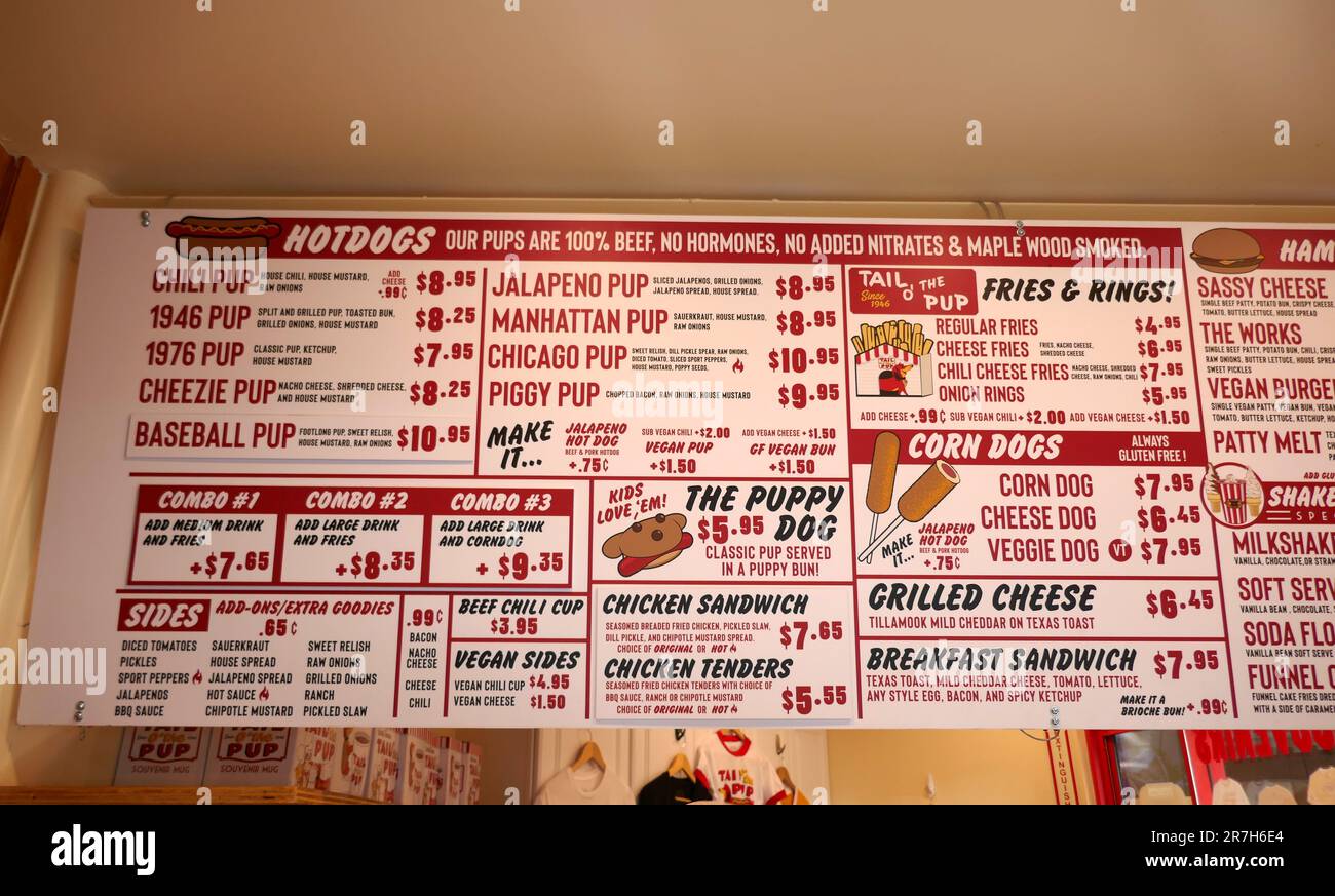 West Hollywood, California, USA 14th June 2023 Tail O' The Pup Hot Dog ...