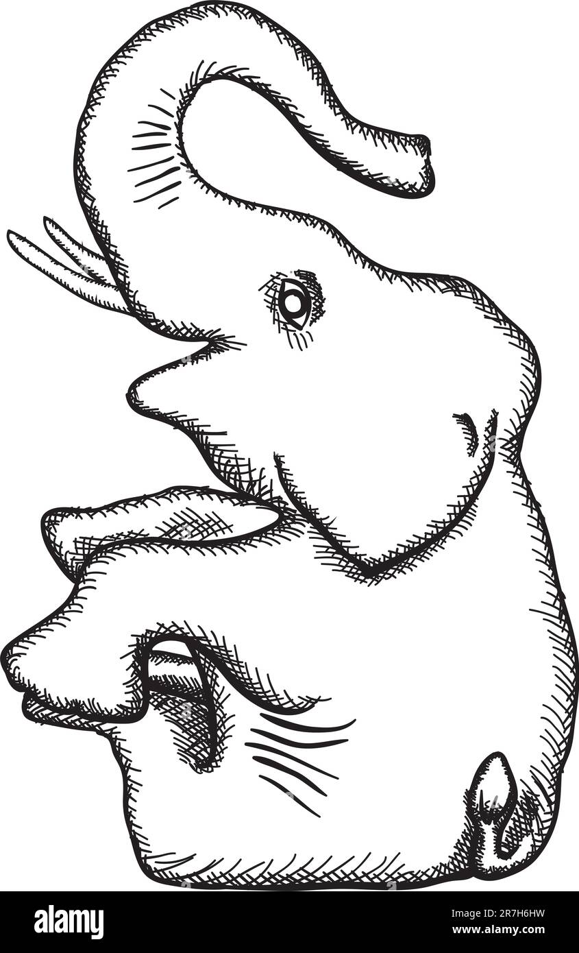 Lifting elephant Stock Vector Images - Alamy