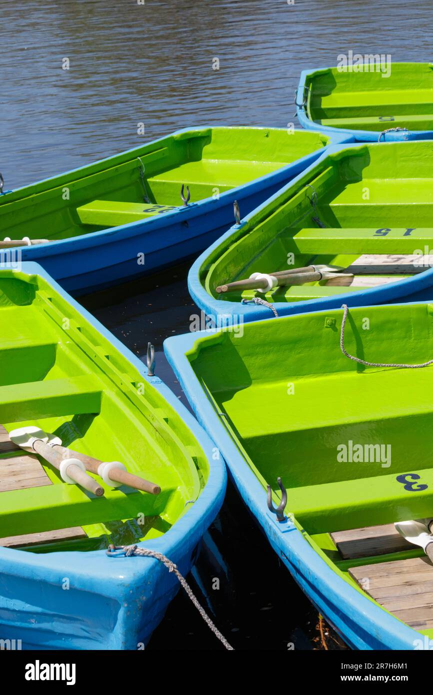 Green rowing boats hi-res stock photography and images - Alamy