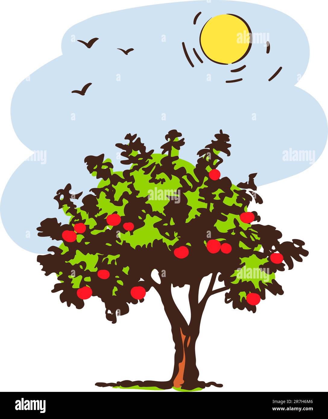 Summer red land Stock Vector Images - Alamy