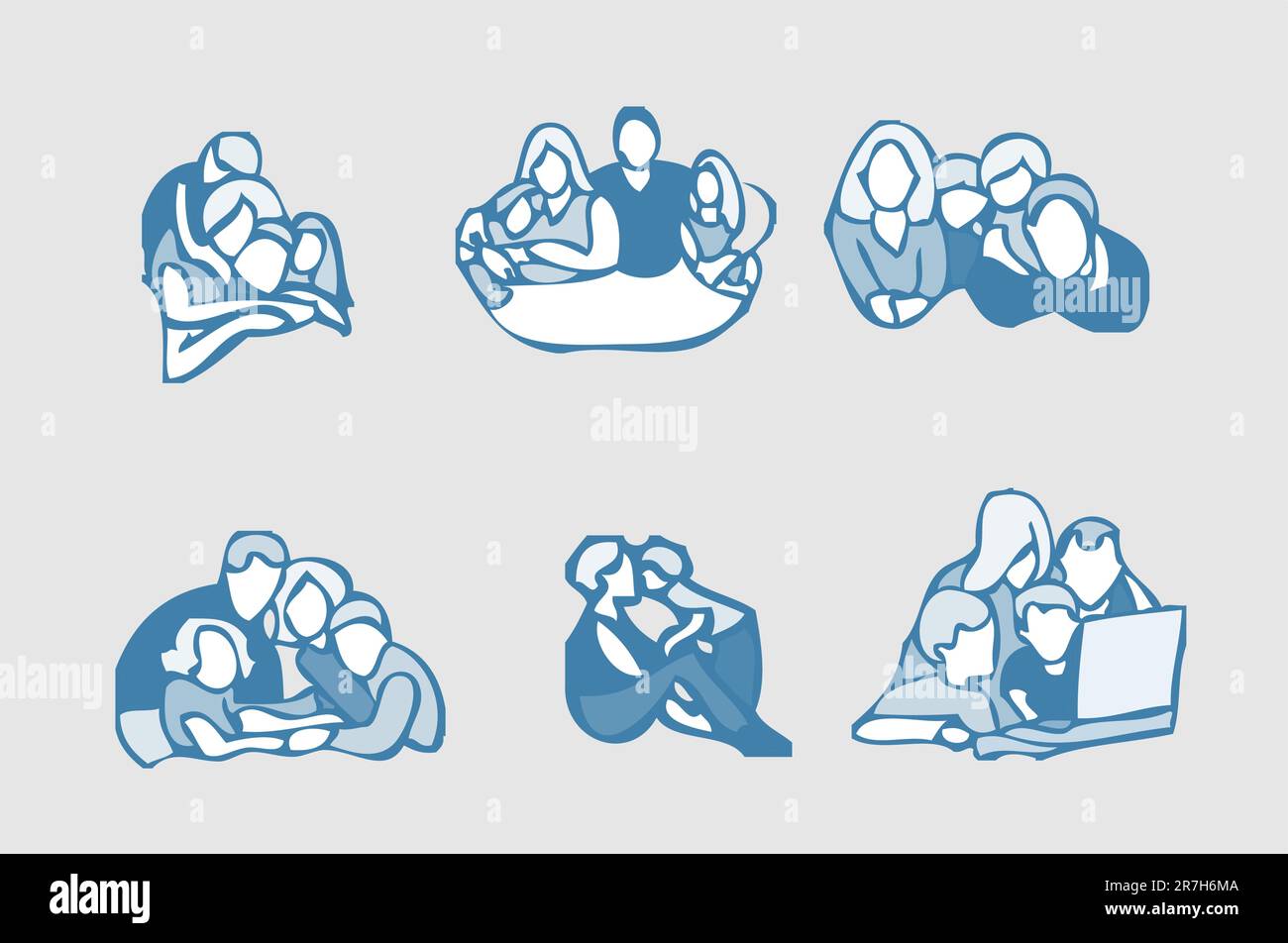family icons set Stock Vector Image & Art - Alamy