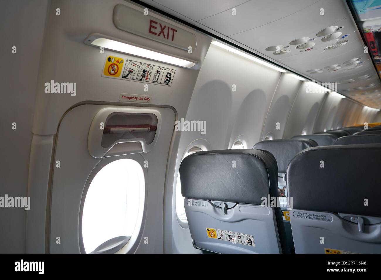 CHIANG MAI, THAILAND - CIRCA APRIL, 2023: emergency exit door in Nok ...