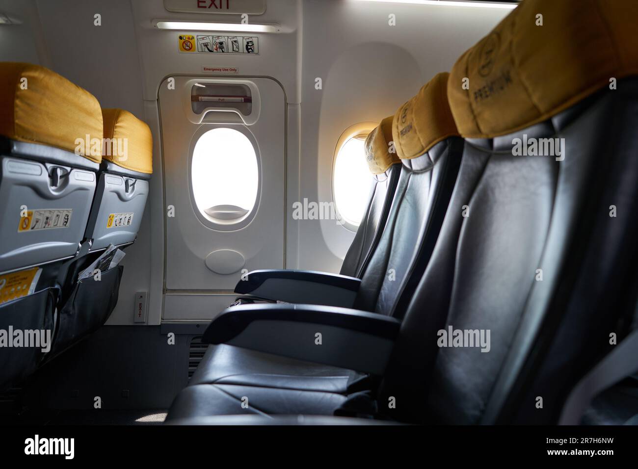 CHIANG MAI, THAILAND - CIRCA APRIL, 2023: emergency exit door in Nok ...