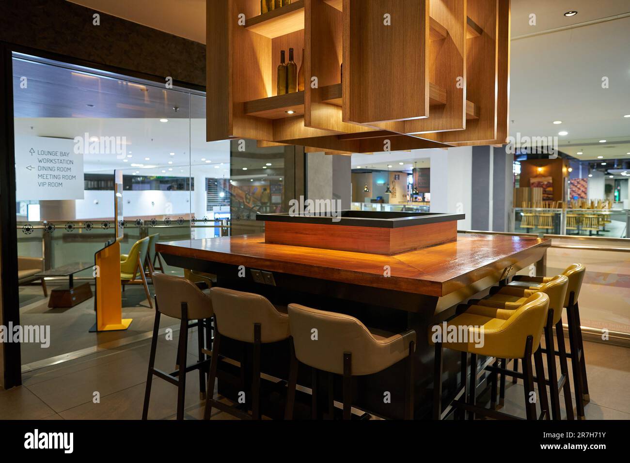 KUALA LUMPUR, MALAYSIA - CIRCA MARCH, 2023: seats at Plaza Premium ...