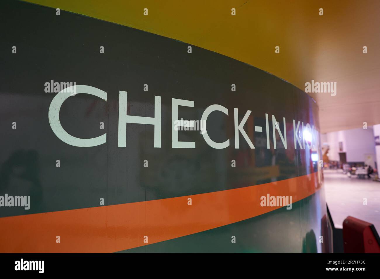 KUALA LUMPUR, MALAYSIA - CIRCA MARCH, 2023: close up shot of check-in ...