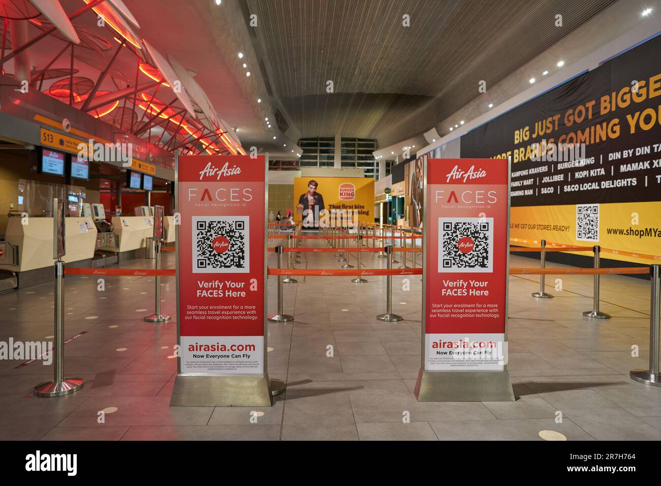KUALA LUMPUR, MALAYSIA - CIRCA MARCH, 2023: AirAsia check-in area in ...