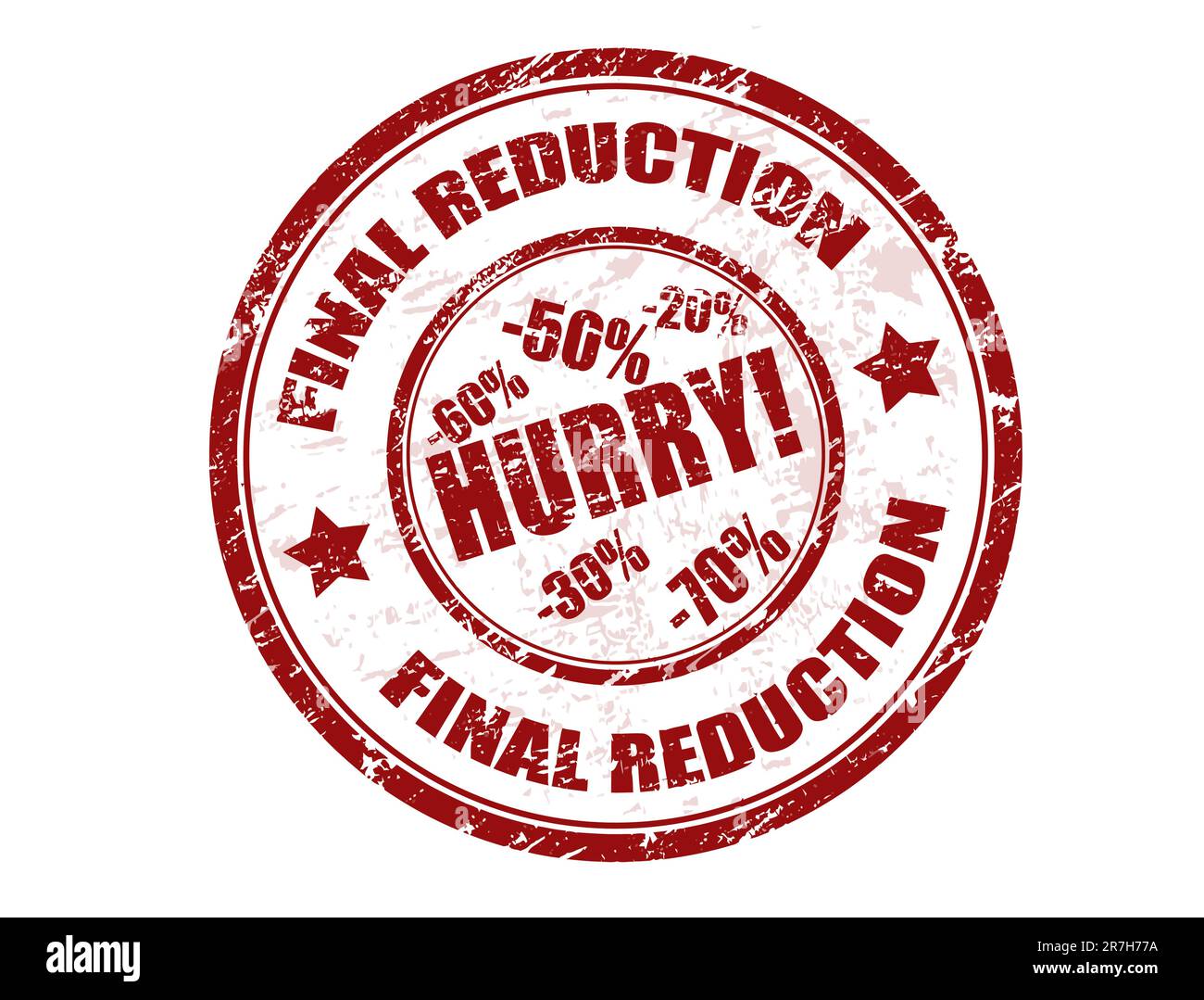 Grunge rubber stamp with the text final reduction written inside the ...