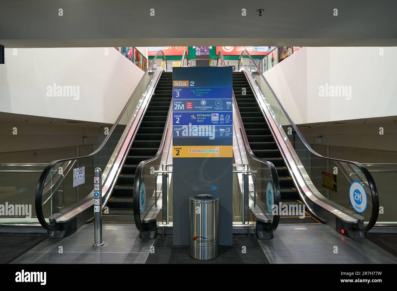 KUALA LUMPUR, MALAYSIA - CIRCA MARCH, 2023: escalators in Kuala Lumpur ...