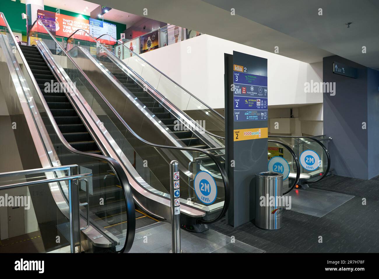 KUALA LUMPUR, MALAYSIA - CIRCA MARCH, 2023: escalators in Kuala Lumpur ...