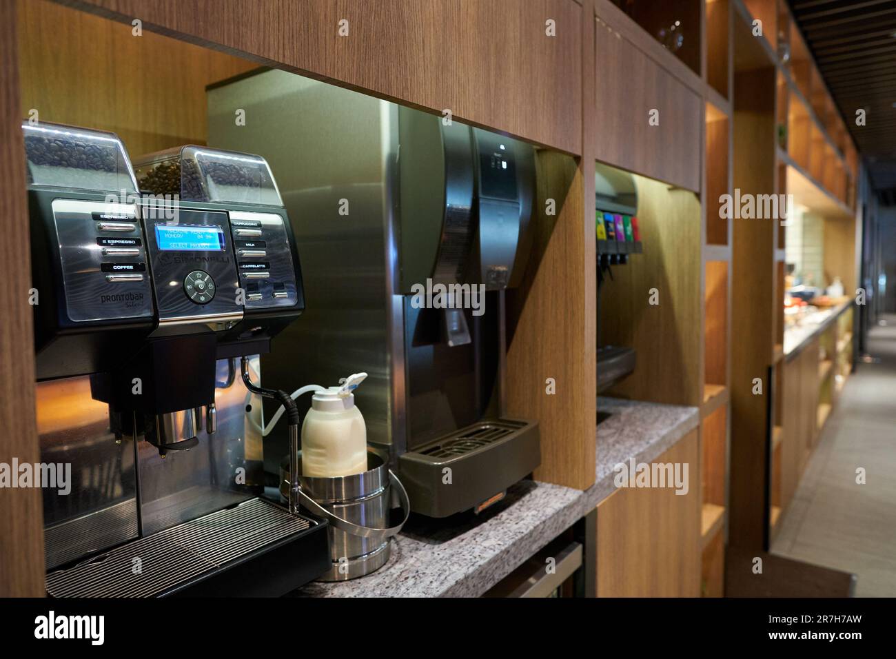 KUALA LUMPUR, MALAYSIA - CIRCA MARCH, 2023: close up shot of coffee ...